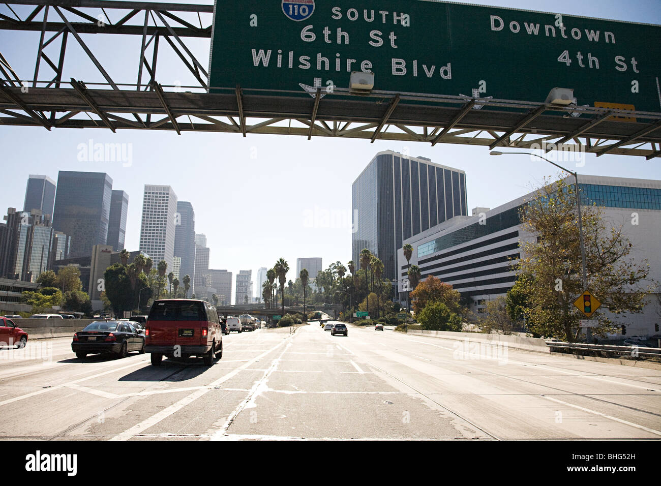 Freeway in downtown los angeles Stock Photo - Alamy