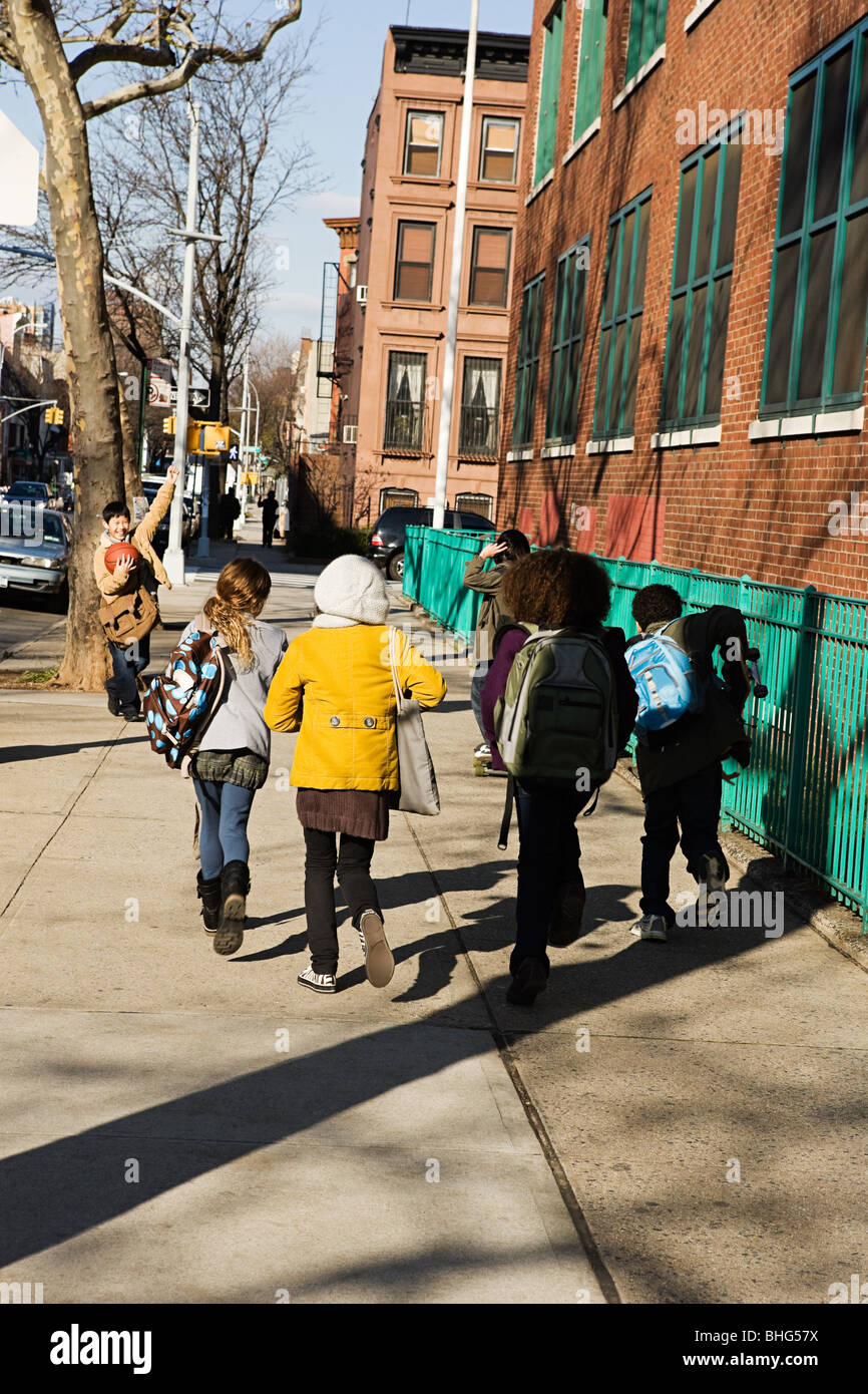 Children walking to school Stock Photo - Alamy