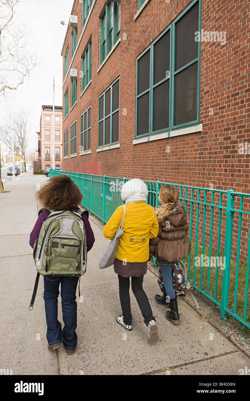 Children walking to school Stock Photo - Alamy