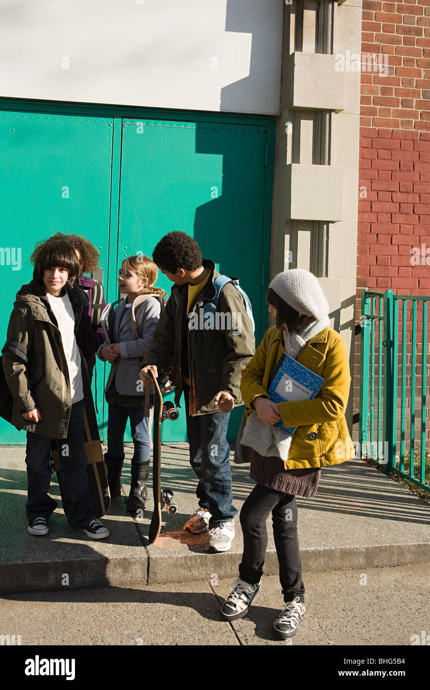 Children outside school Stock Photo - Alamy