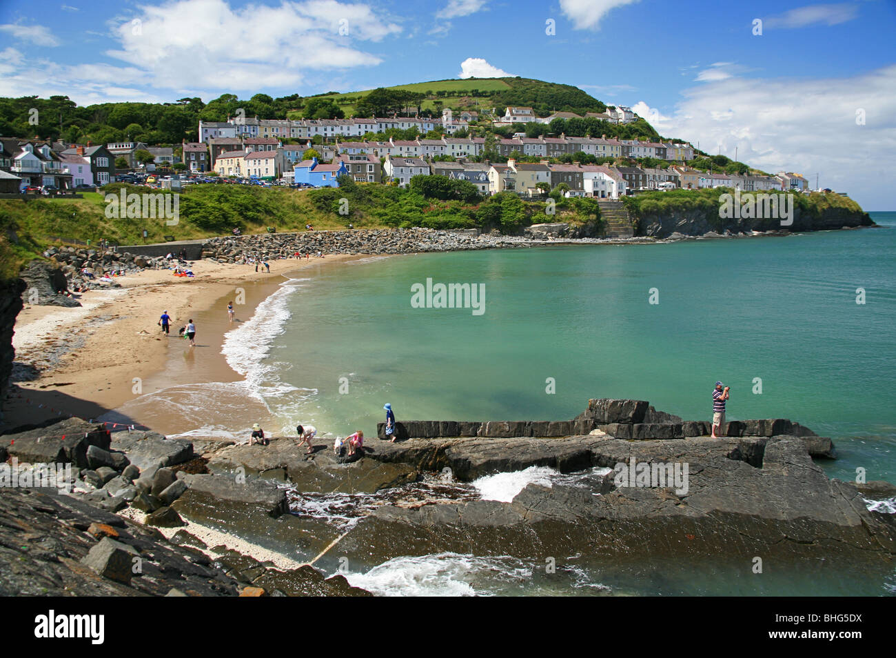 Beach at New Quay, Ceredigion, West Wales, UK Stock Photo - Alamy