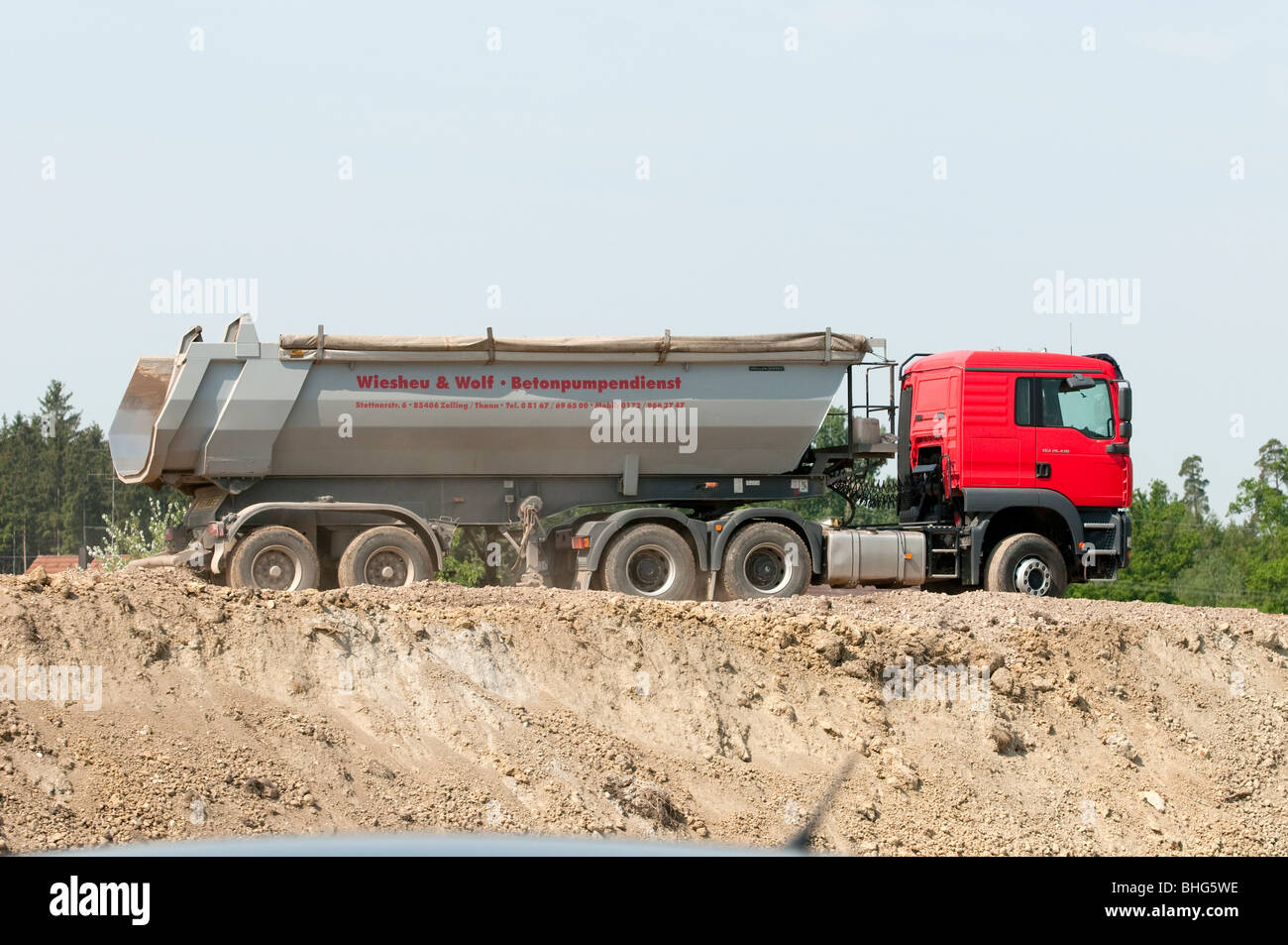 E56 Autobahn under construction near Sulzemoos Munchen Germany Stock ...