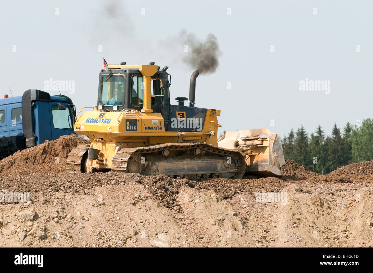 E56 Autobahn under construction near Sulzemoos Munchen Germany Stock ...