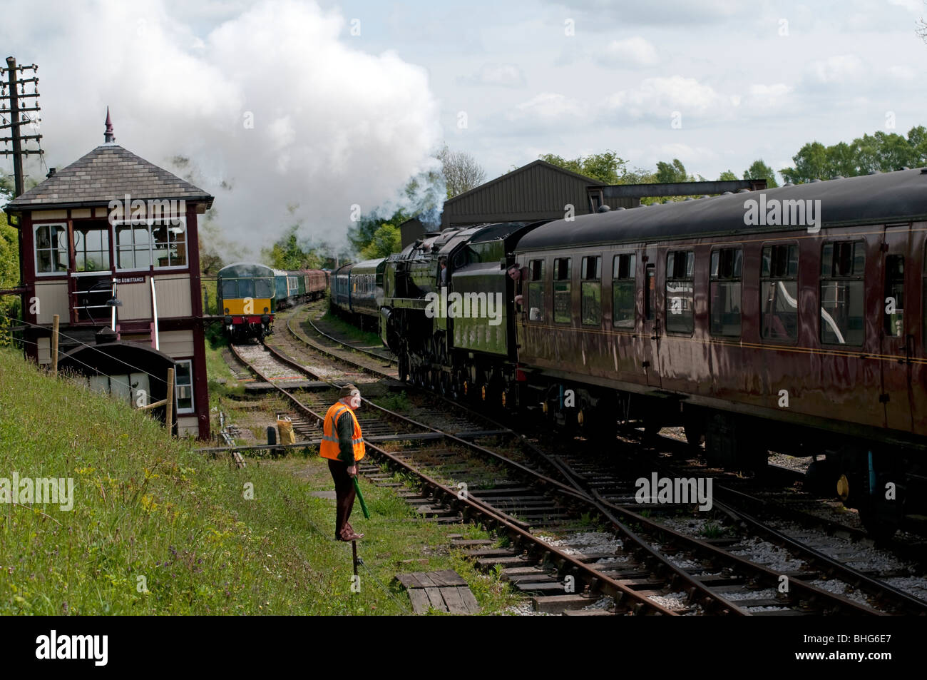 Steam and Diesel trains at Swanwick Junction Butterley Midland Railway ...