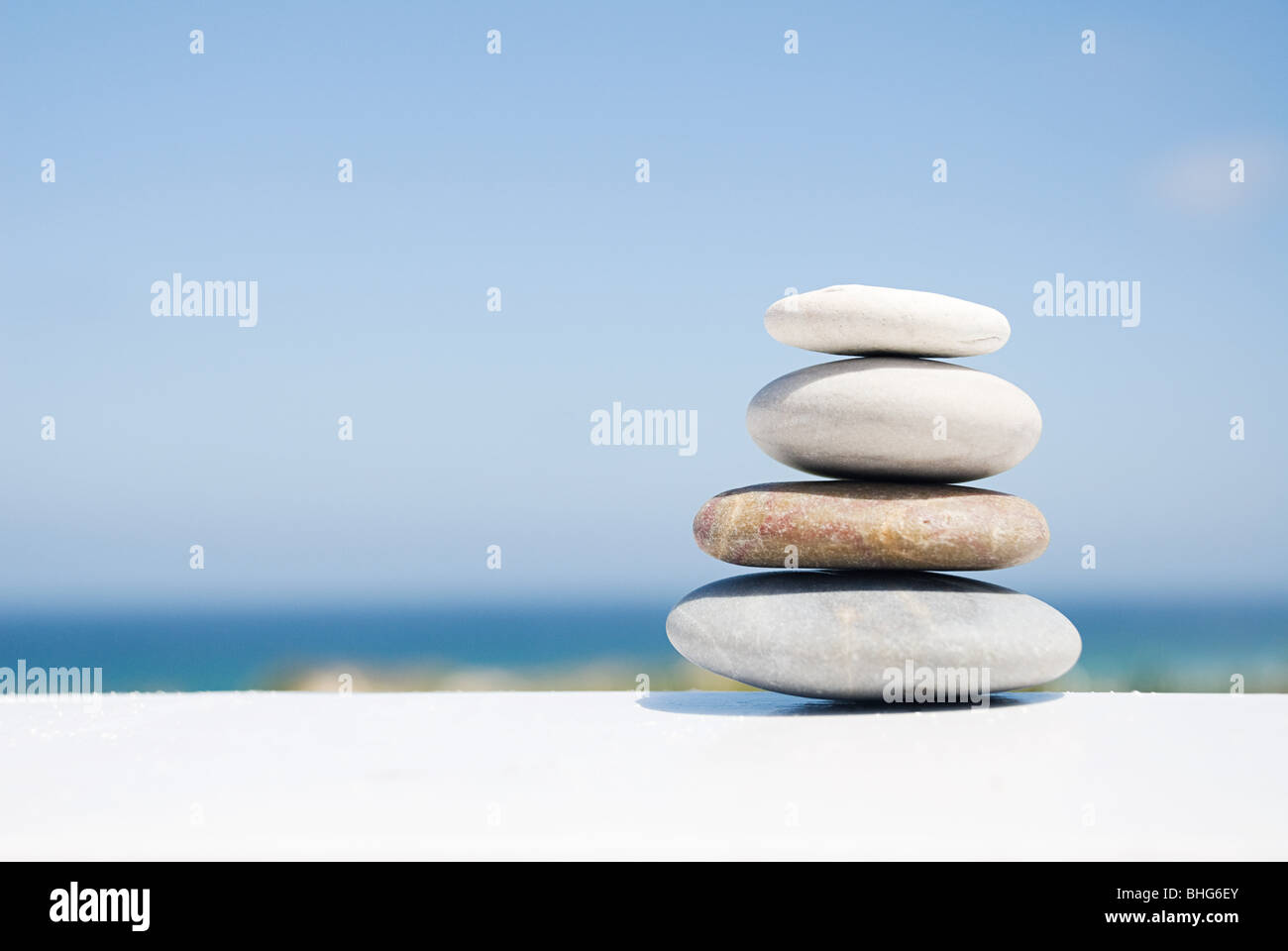 Stack of pebbles Stock Photo - Alamy