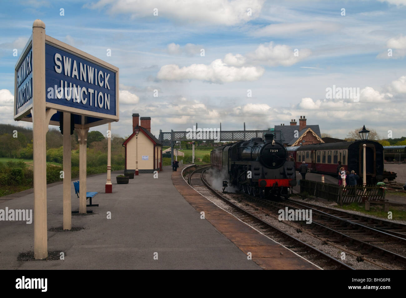 Steam and Diesel trains at Swanwick Junction Butterley Midland Railway ...
