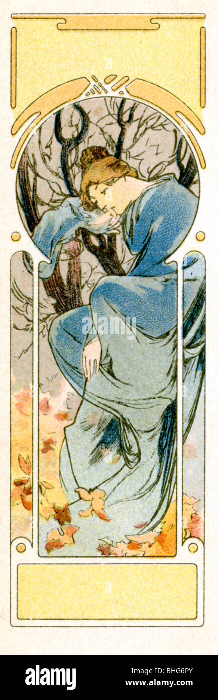 Alphonse Mucha Winter