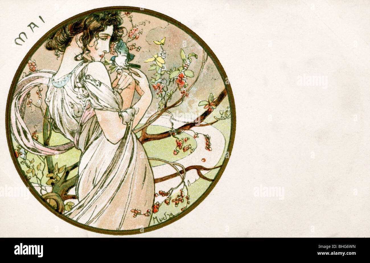 Alphonse mucha hi-res stock photography and images - Alamy