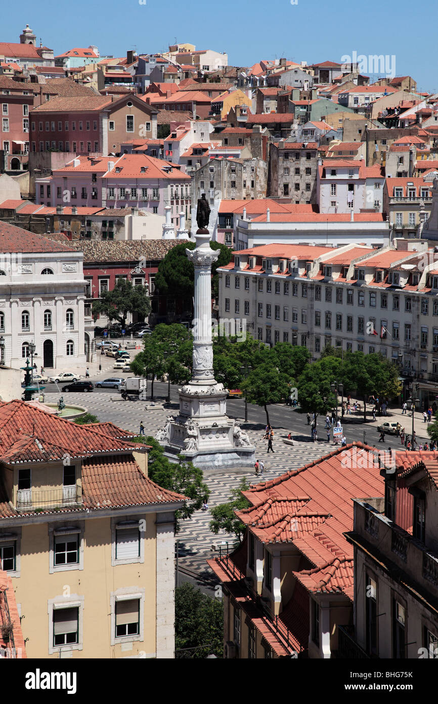 Rossio square lisbon Stock Photo - Alamy