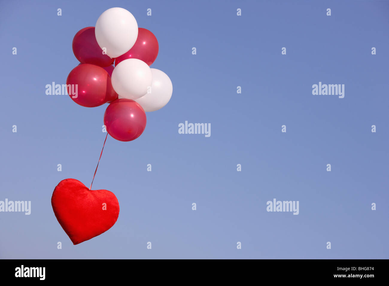 Valentines day romantic flying heart hi-res stock photography and ...