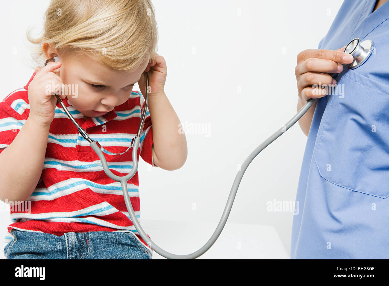 Stethoscope Examination Chest High Resolution Stock Photography and ...
