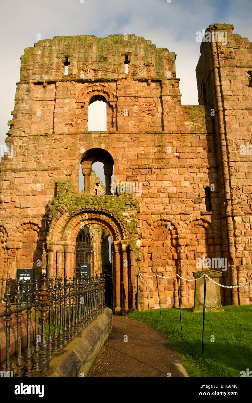 Holy Island Lindisfarne Northumbria Castle Priory Stock Photo - Alamy