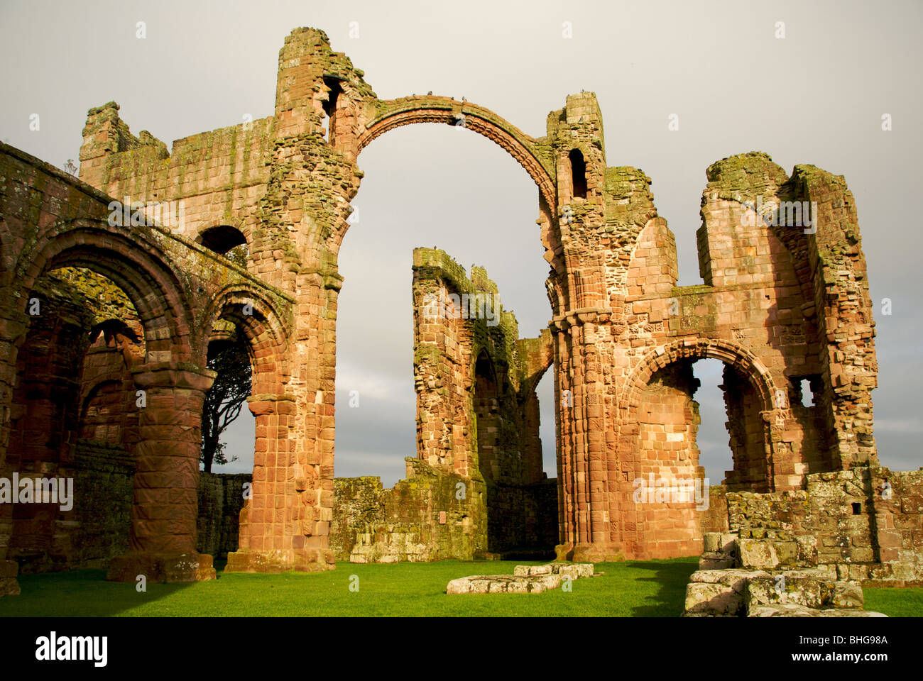 Holy Island Lindisfarne Northumbria Castle Priory Stock Photo - Alamy