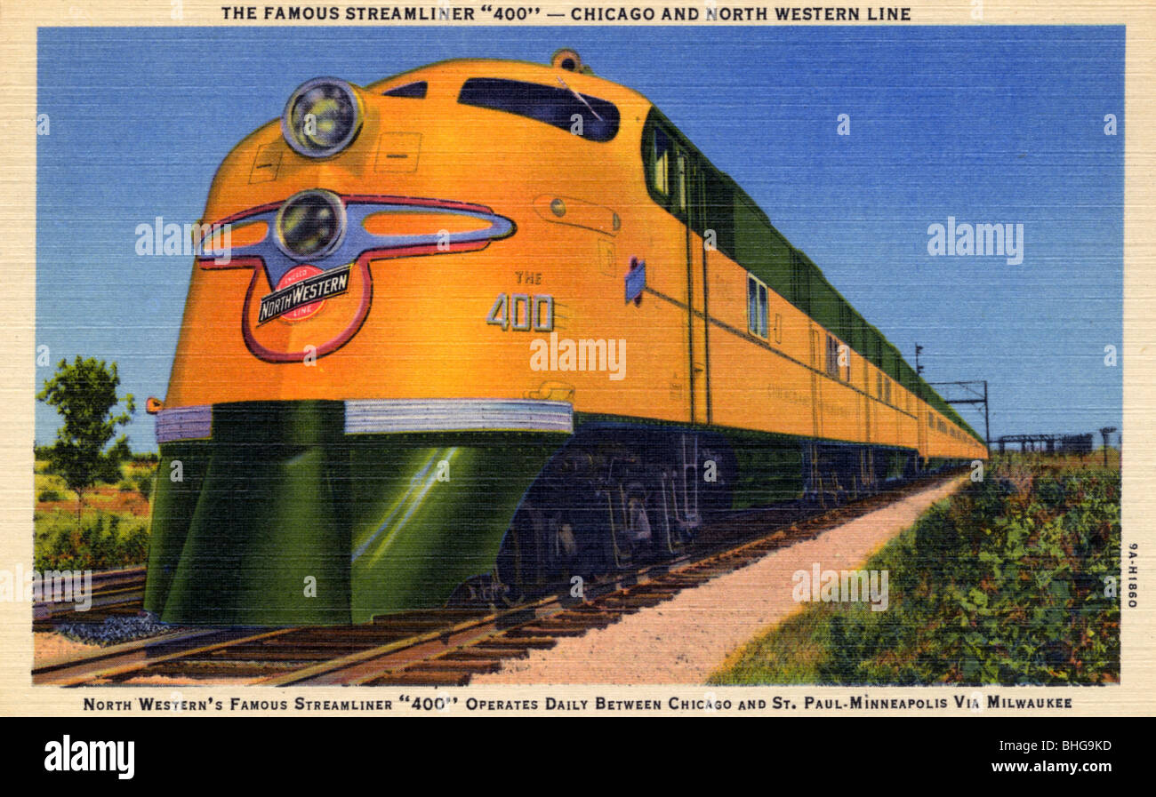 'The Famous Streamliner '400' - Chicago and North Western Line ...