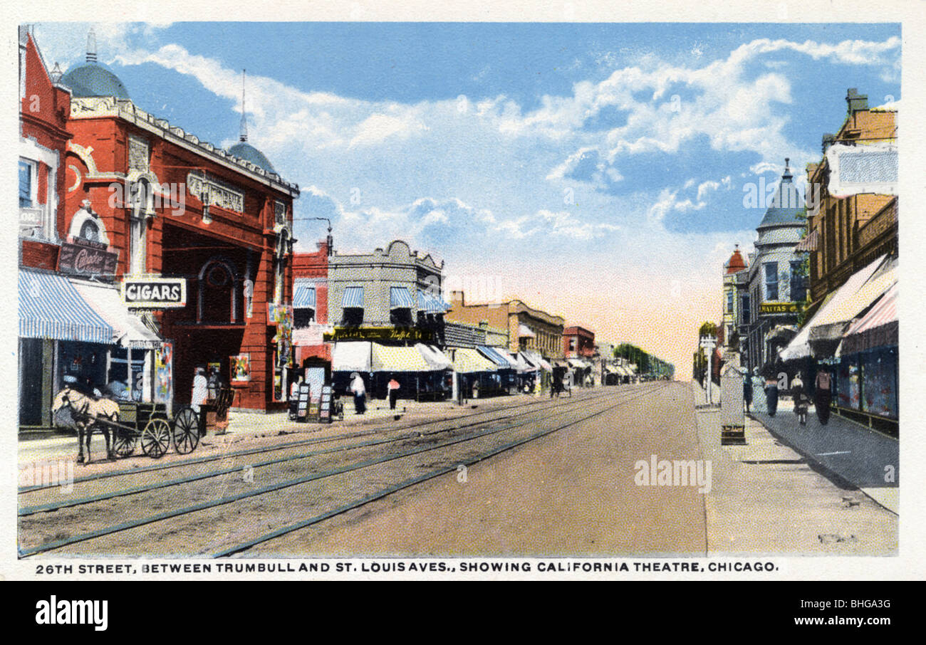 26th Street, Chicago, Illinois, 1914. Artist: Unknown Stock Photo - Alamy