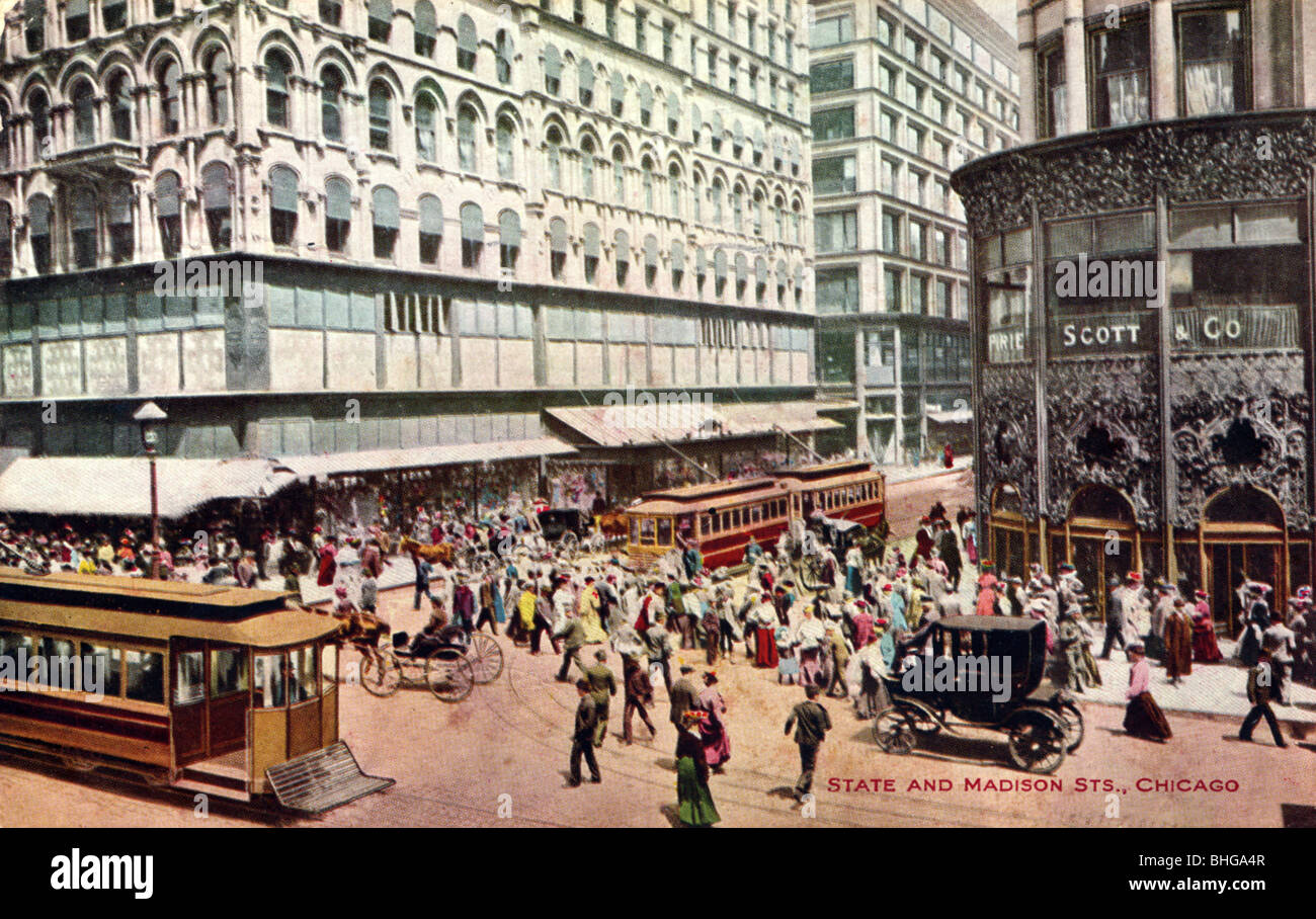 Chicago illinois usa madison street hi-res stock photography and images ...