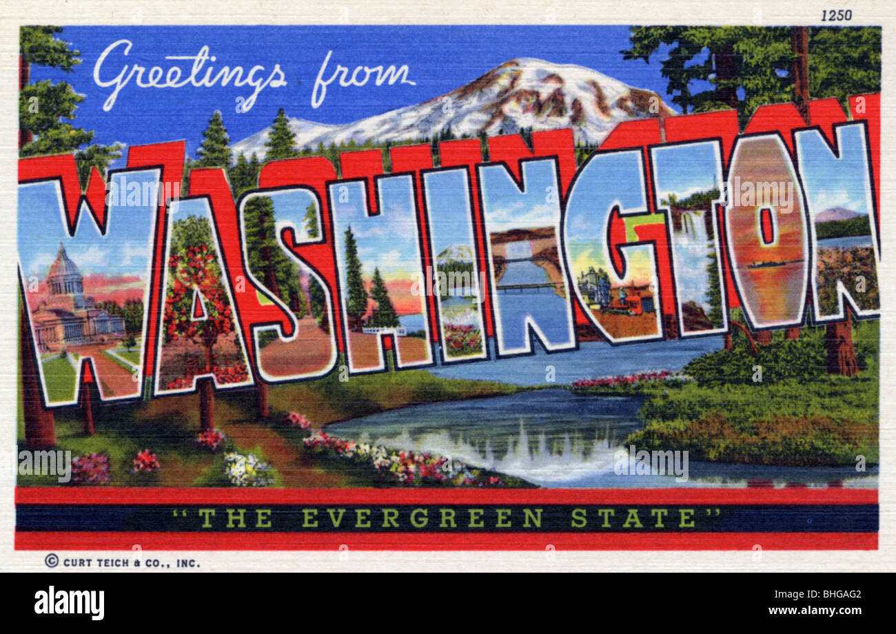 Postcard of washington hi-res stock photography and images - Alamy