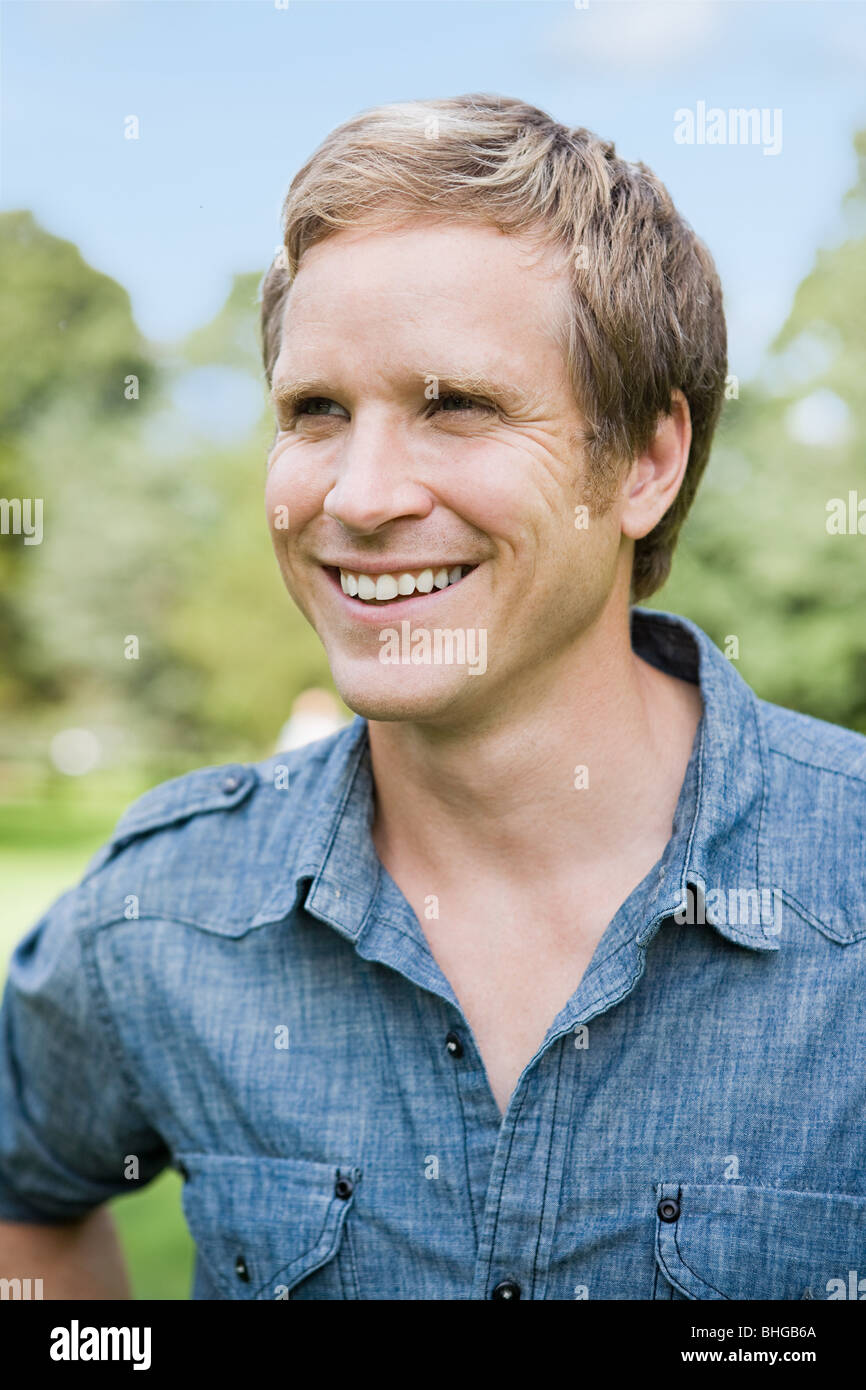 Portrait of a man outdoors Stock Photo - Alamy
