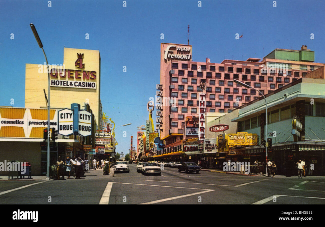 Fremont Street, Las Vegas, Nevada, USA, 1968. Artist: Unknown Stock ...