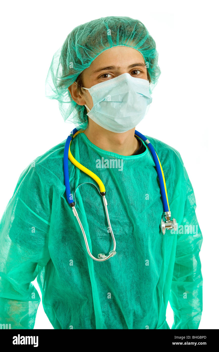 young male doctor, isolated on white background Stock Photo - Alamy