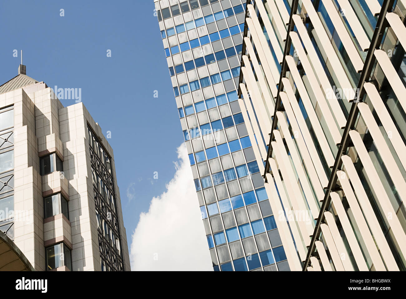 Low angle view of office buildings Stock Photo - Alamy