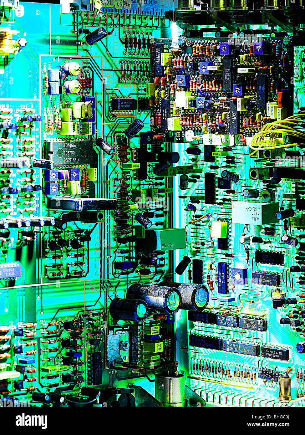 Close up of circuit board Stock Photo - Alamy