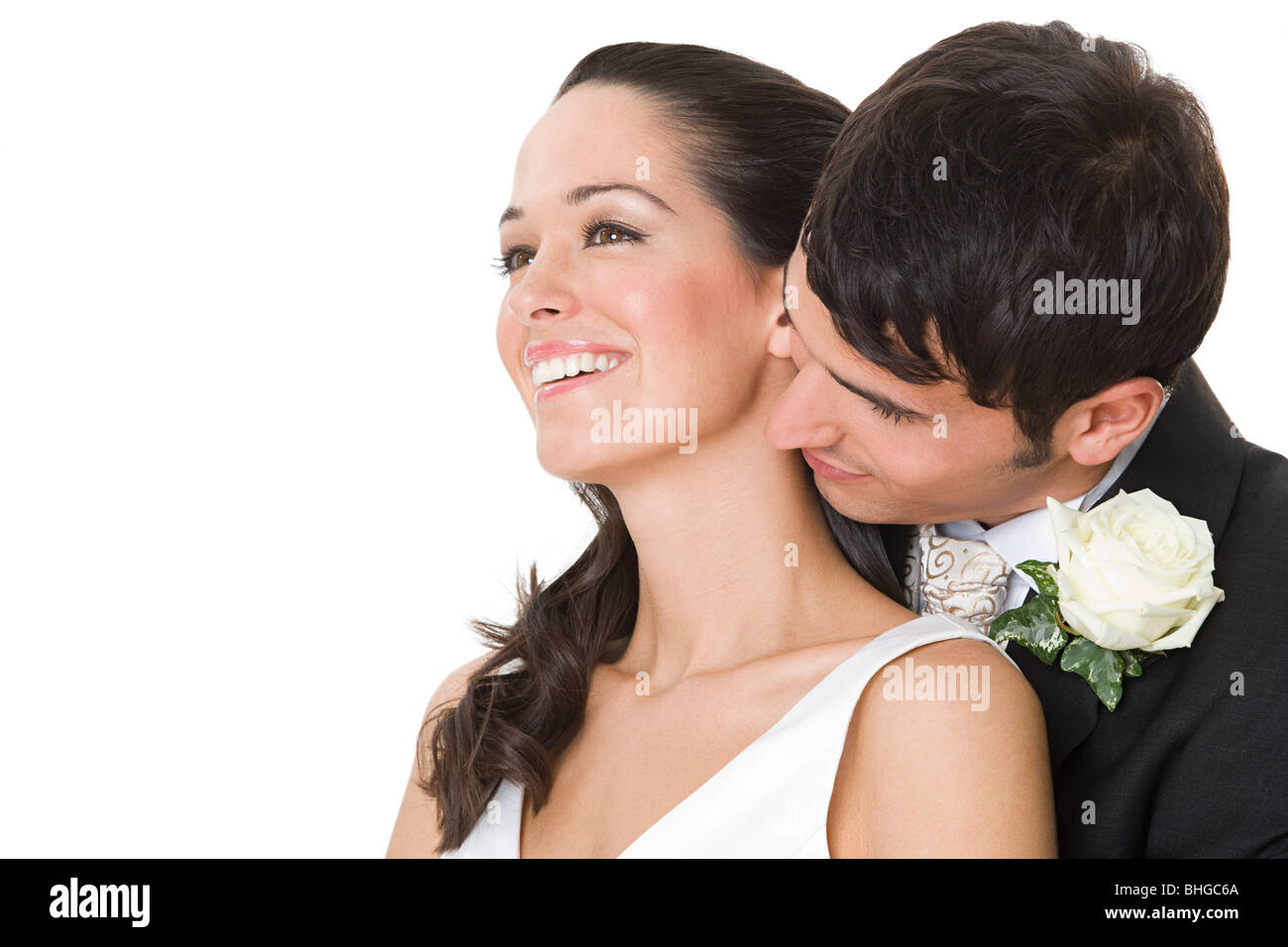 Bride and groom hugging Stock Photo - Alamy