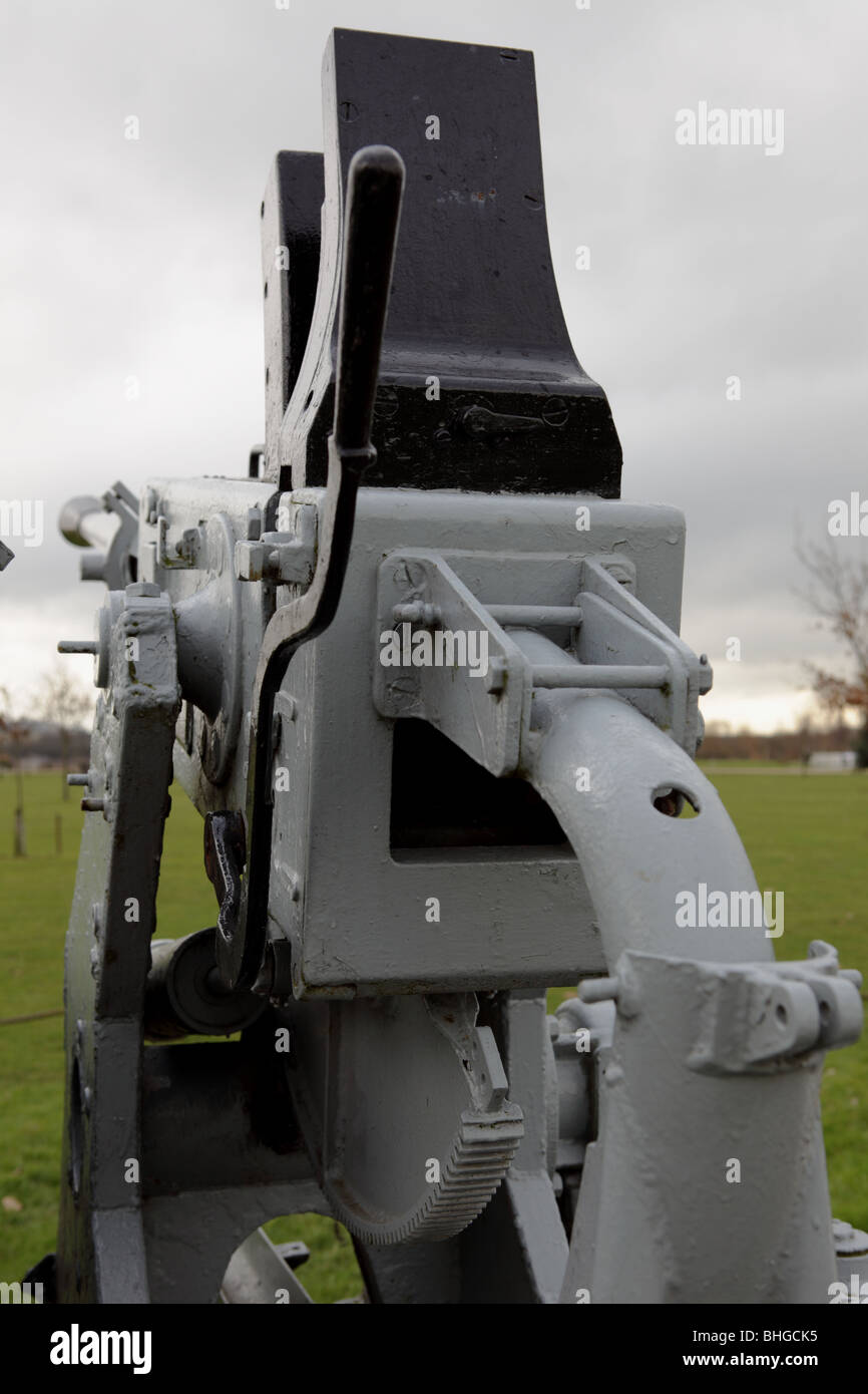 Breech section and clip feed of an World War II Bofors gun,situated at ...