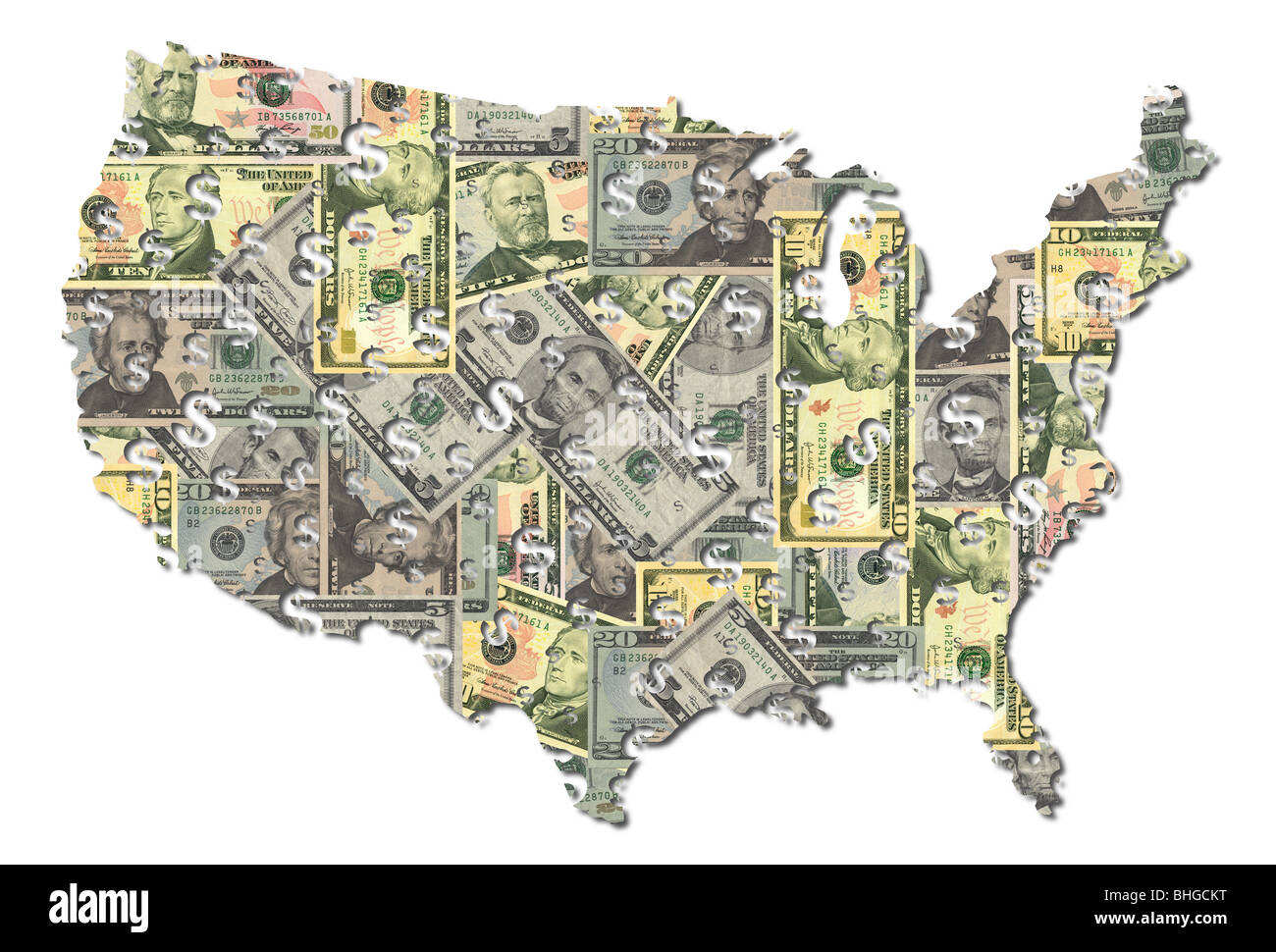 dollar symbol grunge USA map with American currency illustration Stock ...