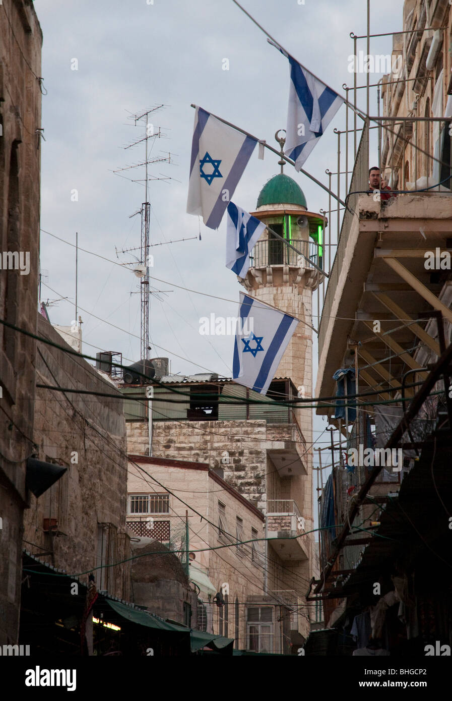 jewish settlement in jerusalem old city Stock Photo - Alamy