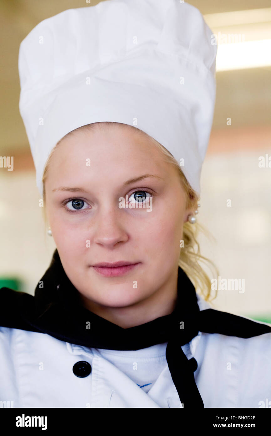portrait of a young female cook, Sweden Stock Photo - Alamy