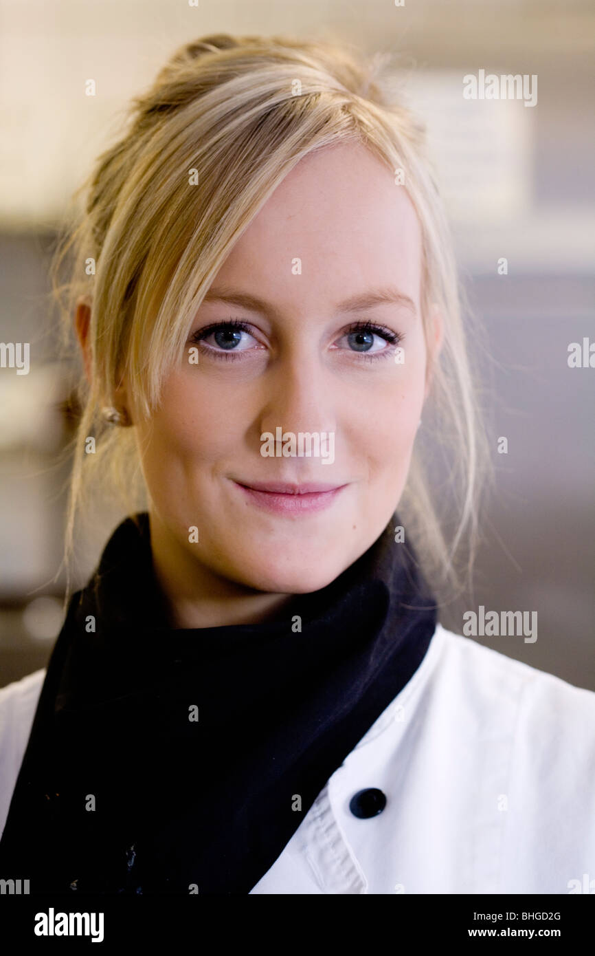 portrait of a young female cook, Sweden Stock Photo - Alamy