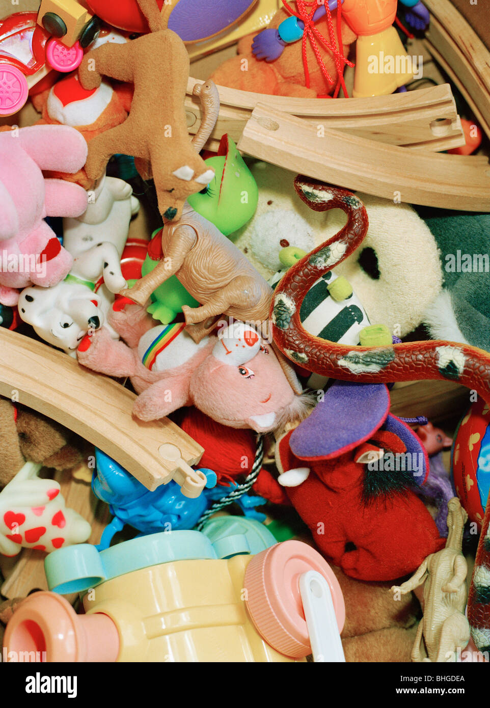 Lots of toys in a mess Stock Photo - Alamy
