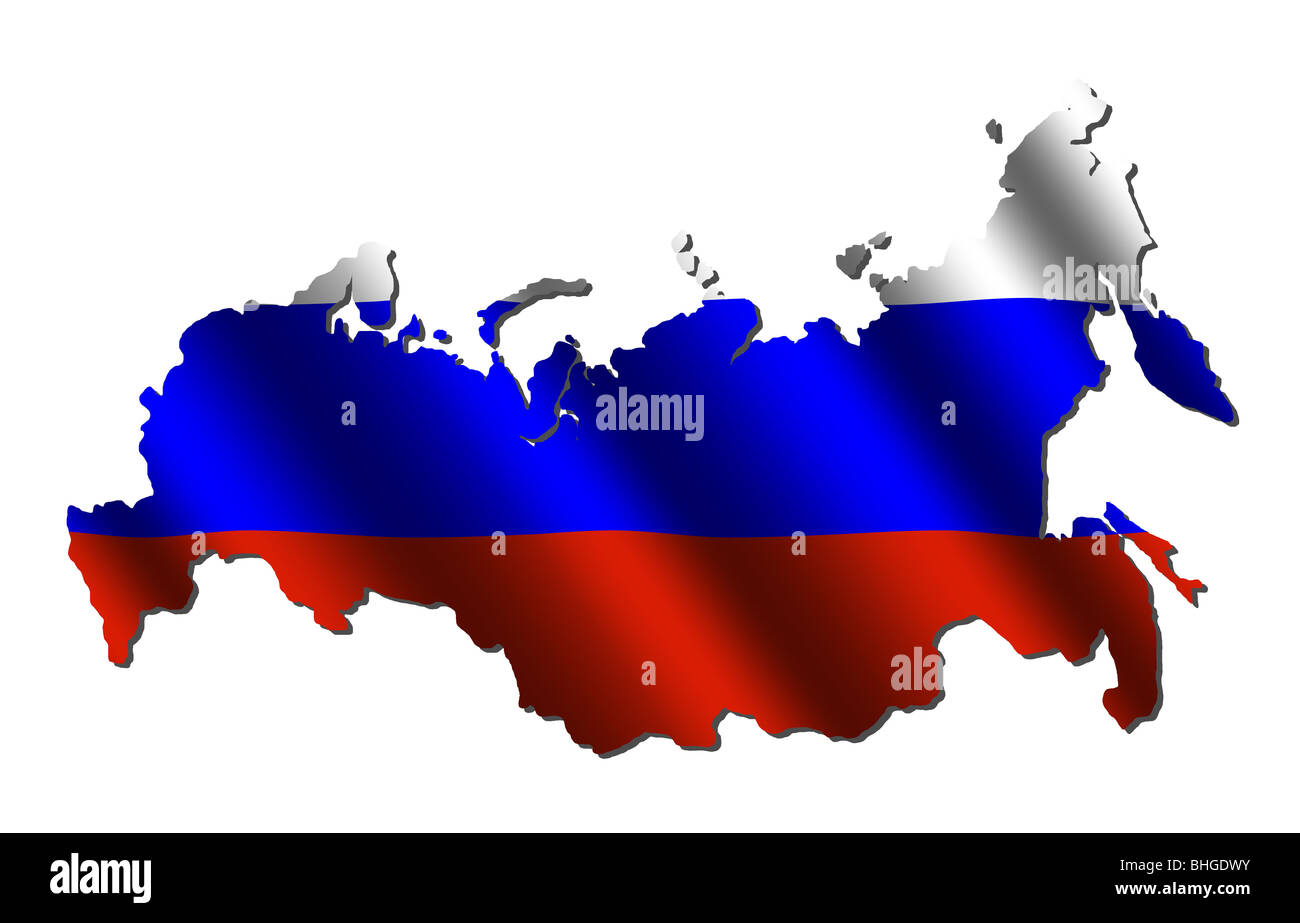 Russian flag map hi-res stock photography and images - Alamy