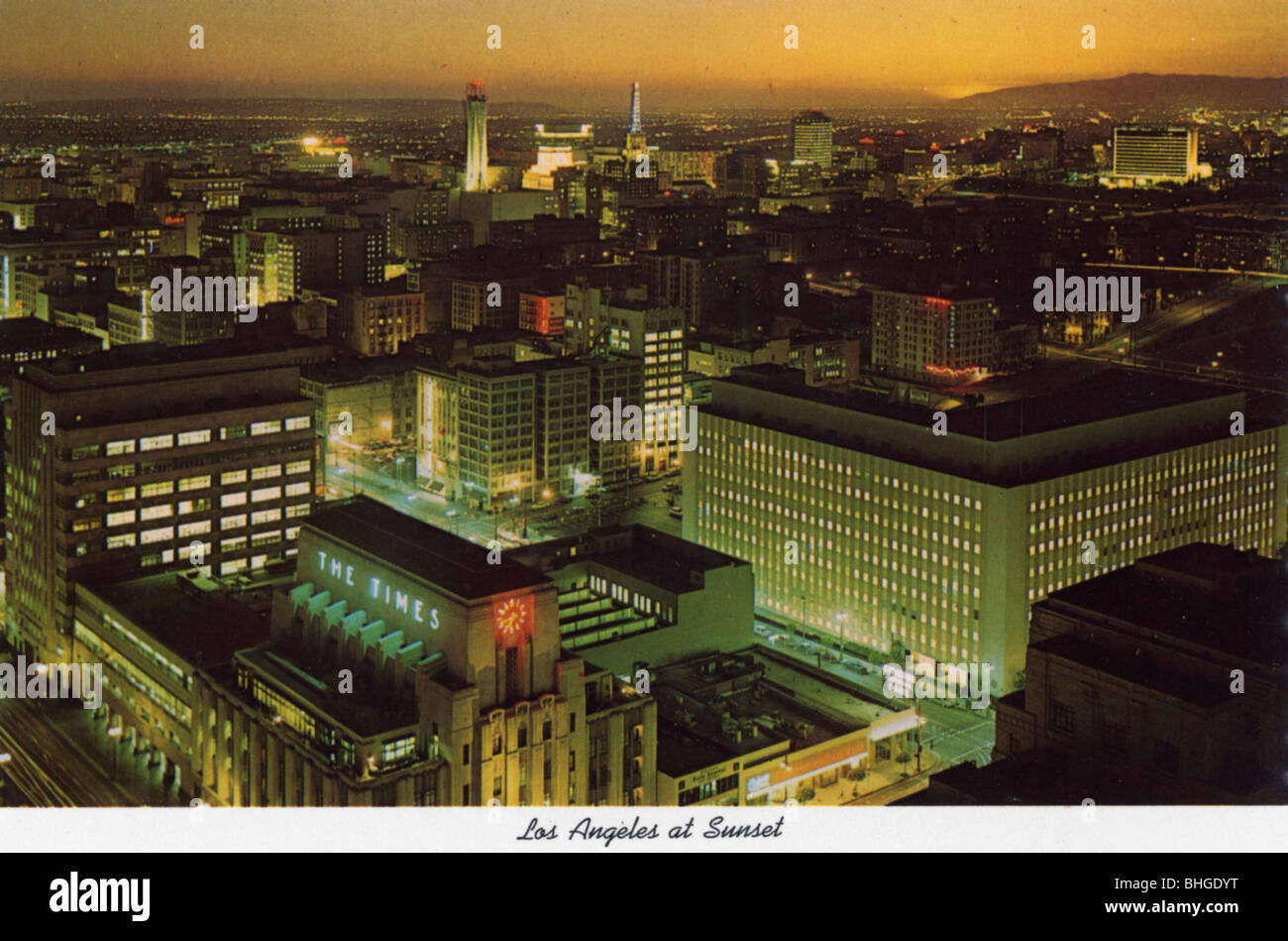 Sunset, Los Angeles, California, USA, 1970. Artist: Unknown Stock Photo ...