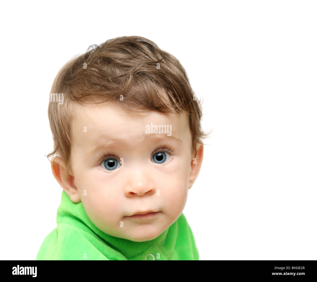 beauty small baby portrait isolated on white Stock Photo - Alamy