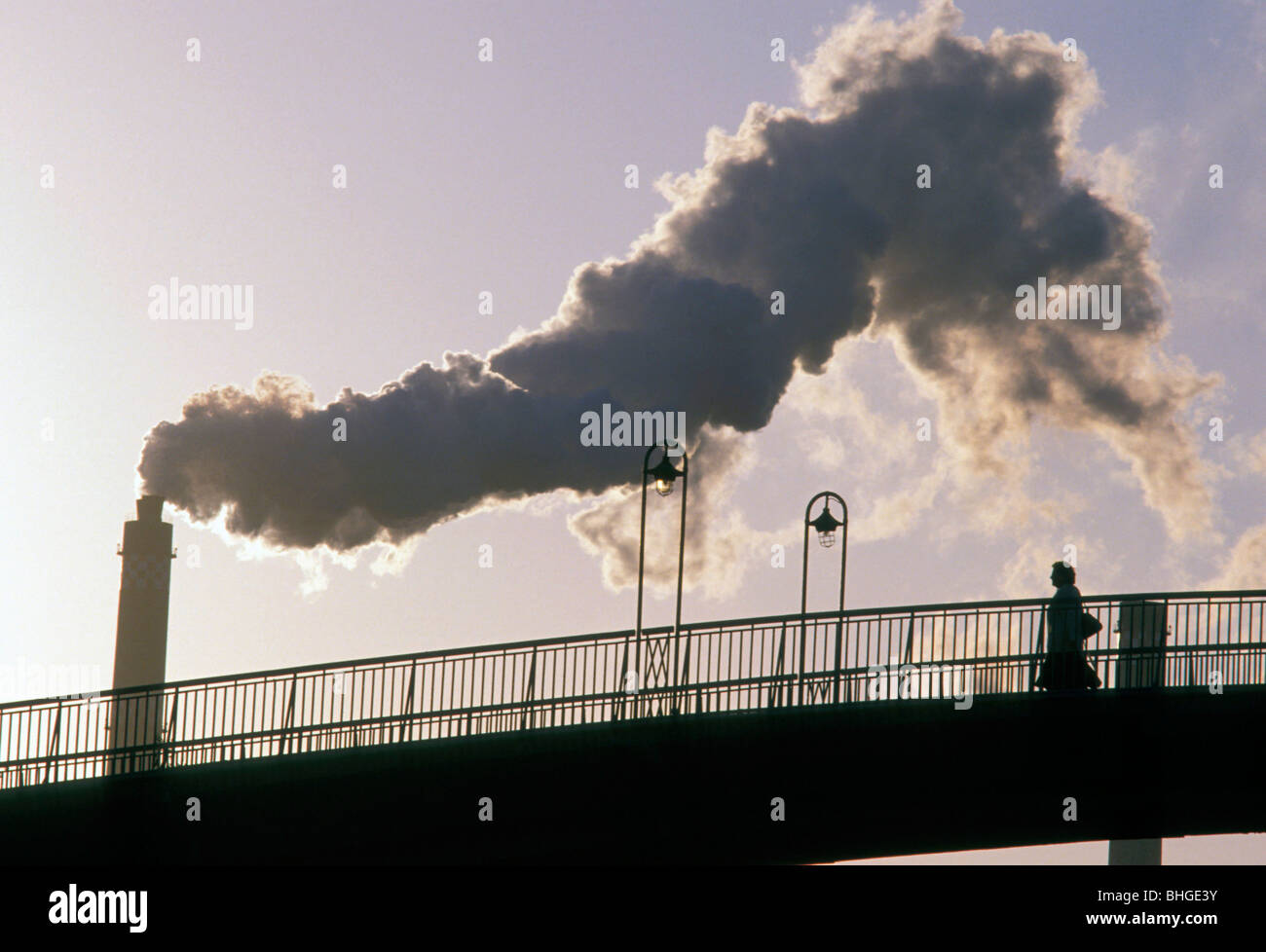 GERMANY SMOKE FROM AN INDUSTRIAL PLANT NEAR LEIPZIG. Photo © Julio ...