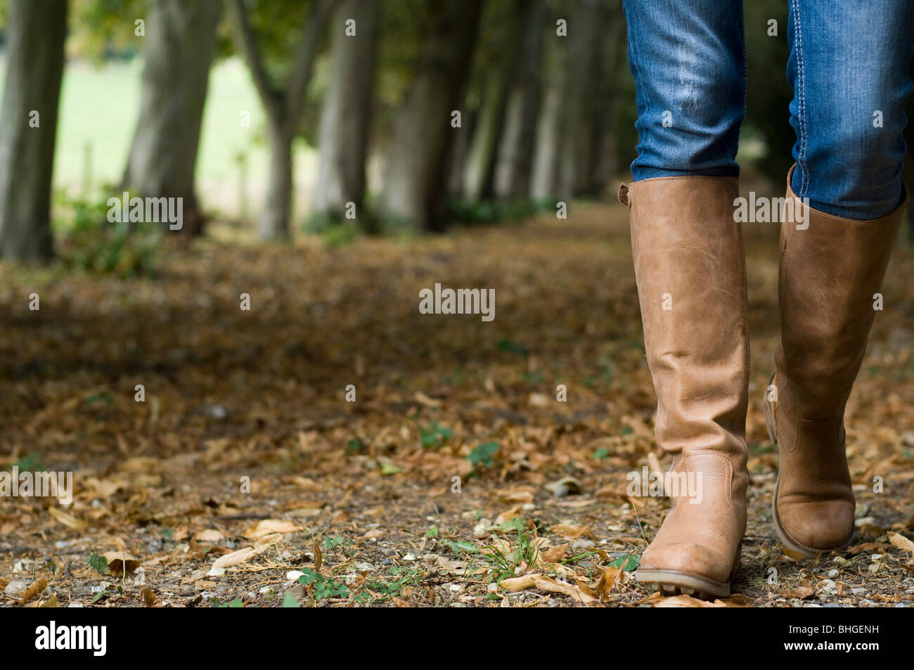 woman walking in countryside Stock Photo - Alamy