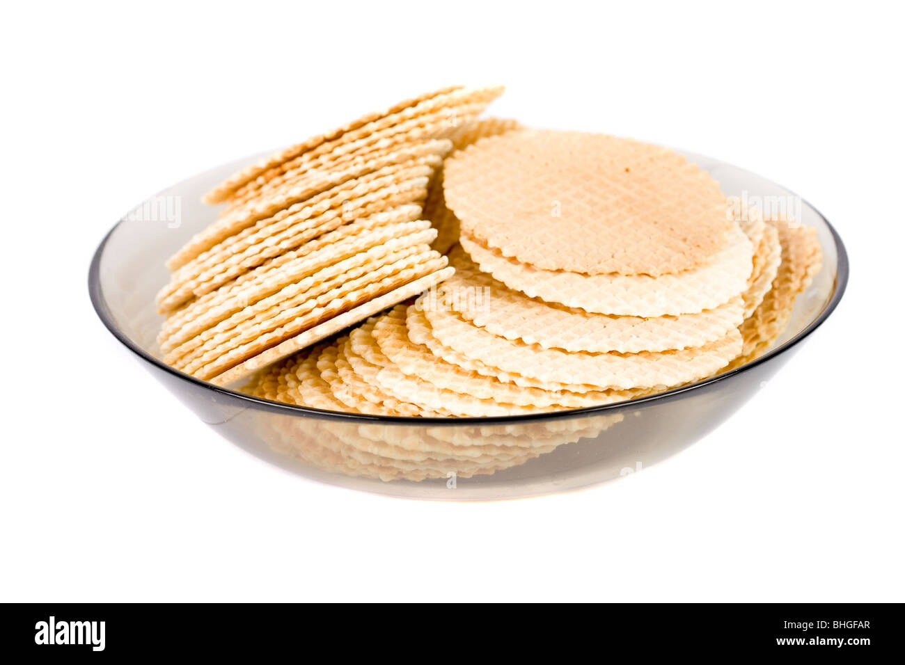 Close up of a stack of waffles Stock Photo - Alamy