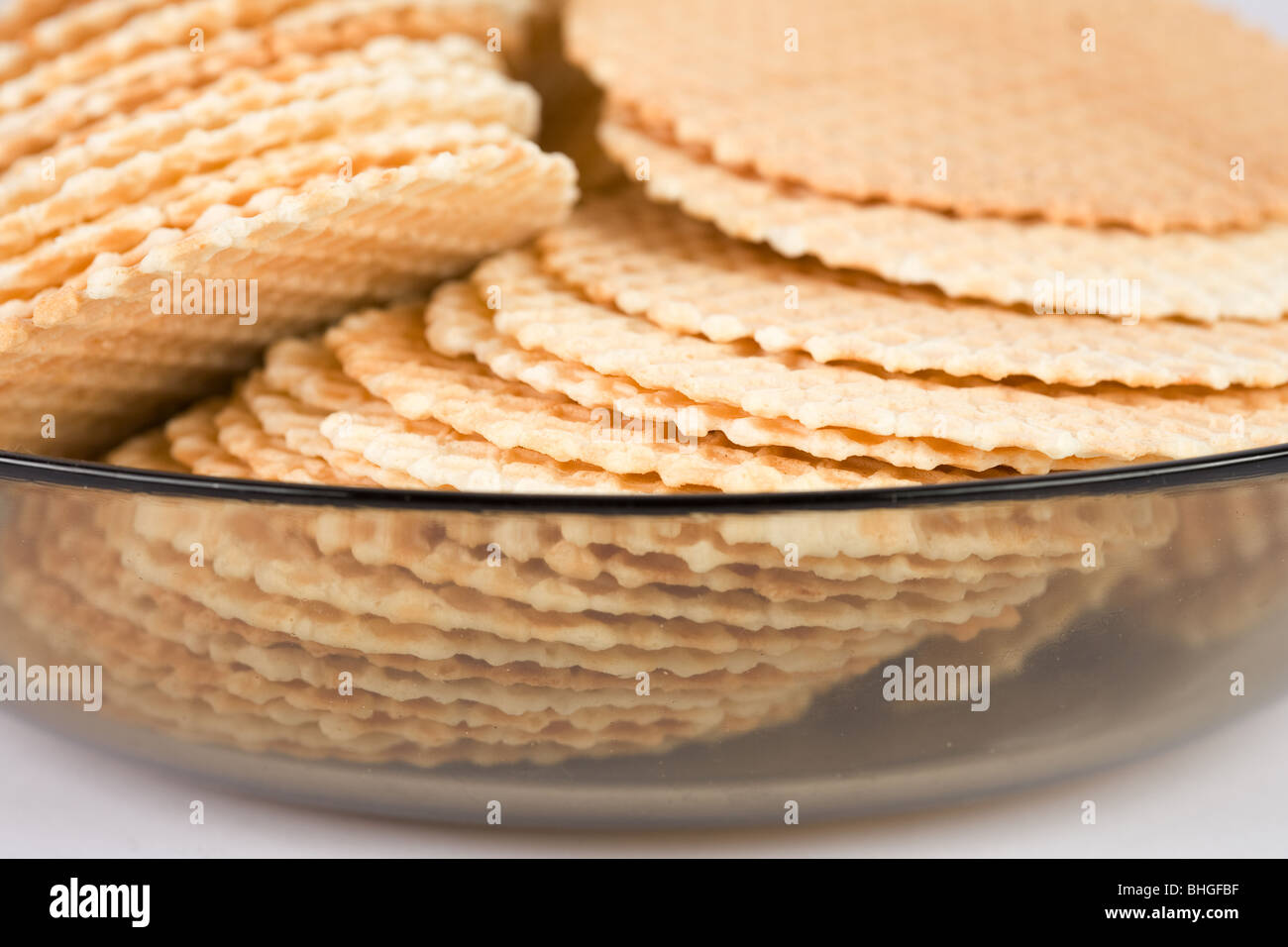 Close up of a stack of waffles Stock Photo - Alamy