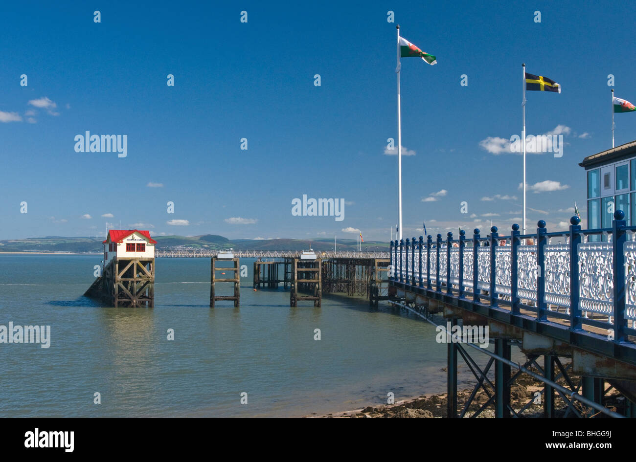 Mumbles Pier and Lifeboat Station in Swansea Bay South Wales Stock ...
