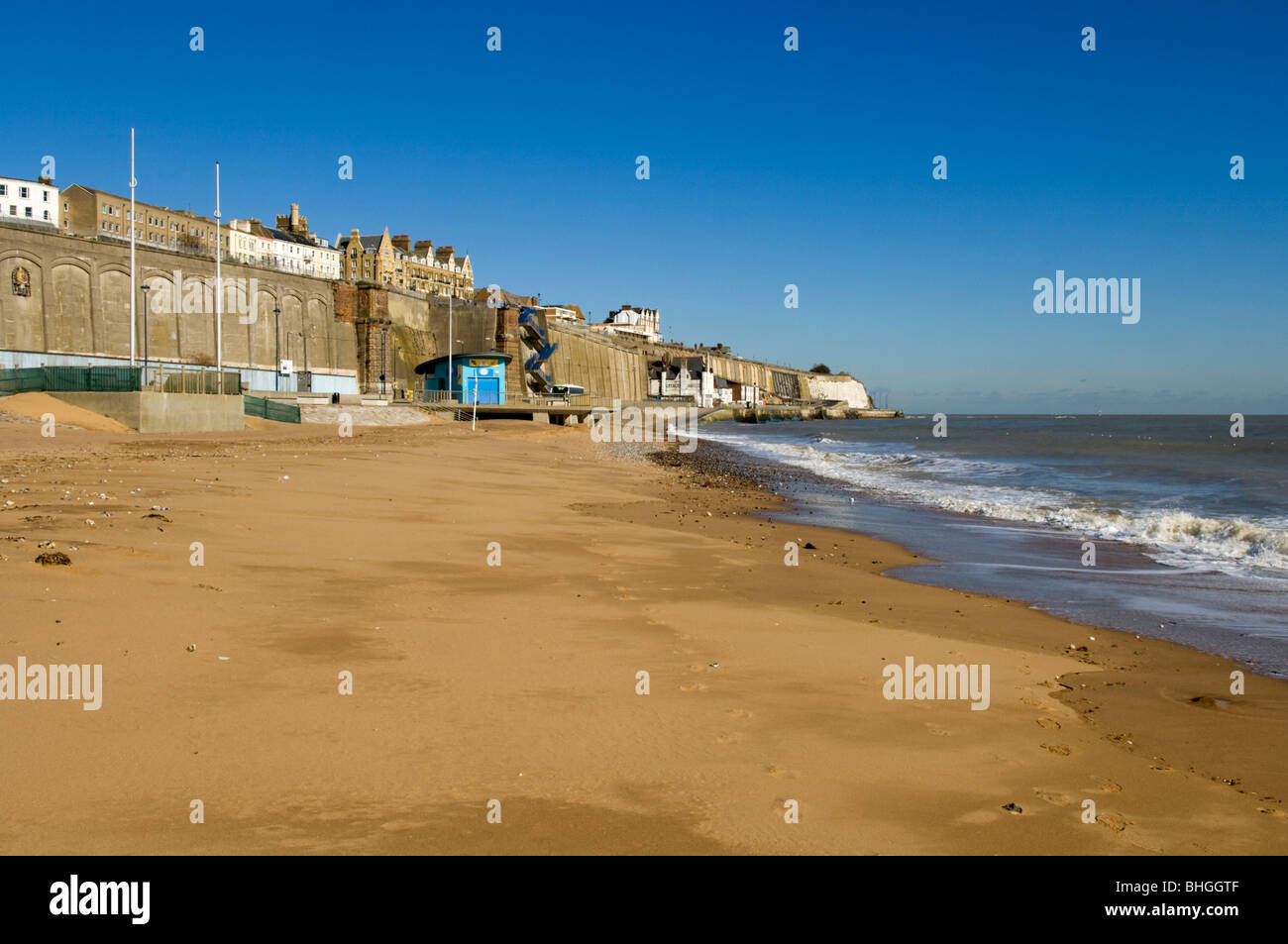 Main Sands at Ramsgate, Kent, United Kingdom showing the beach and ...