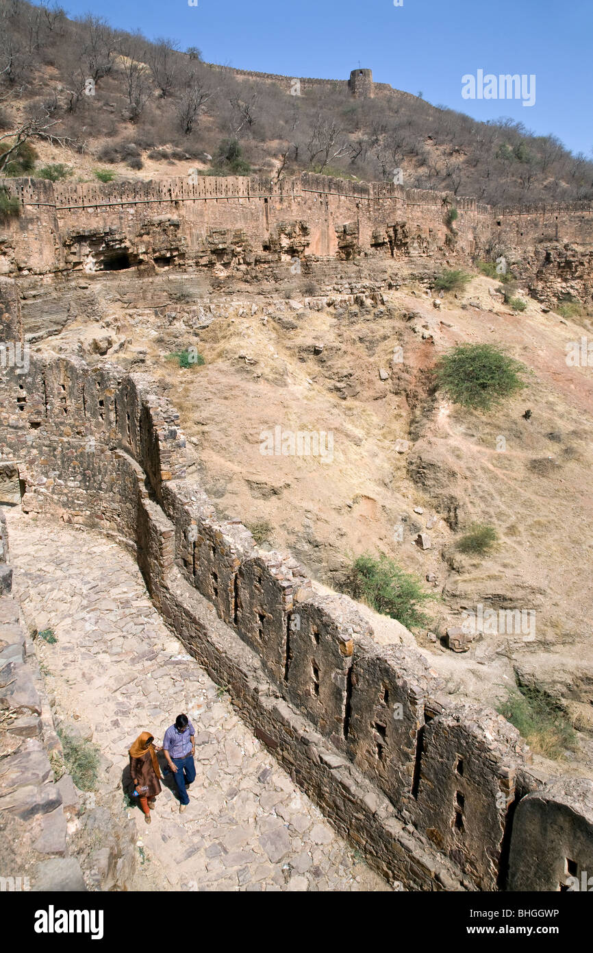 Indian couple visiting the Bundi Palace. Bundi. Rajasthan. India Stock ...
