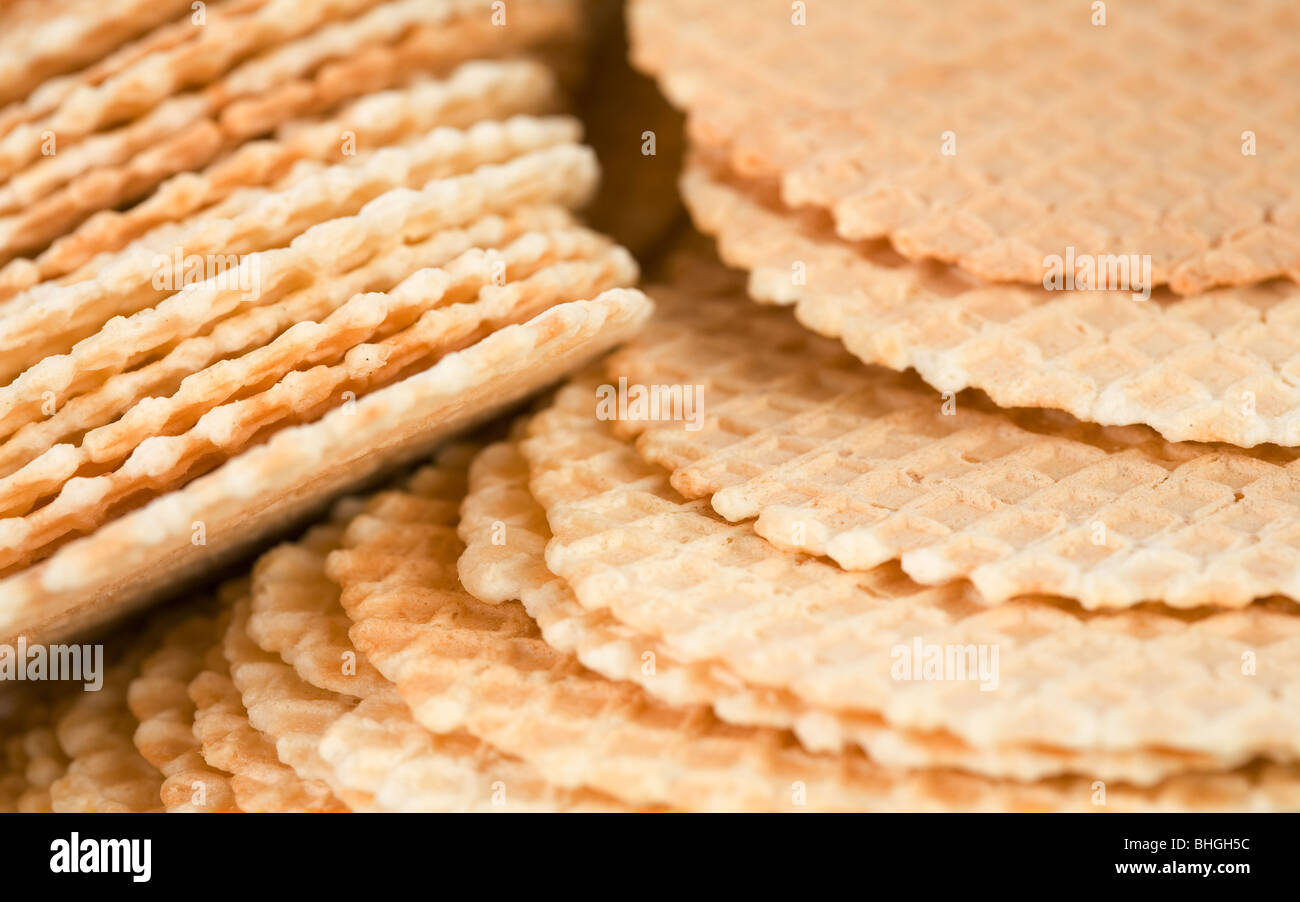 Close up of a stack of waffles Stock Photo - Alamy