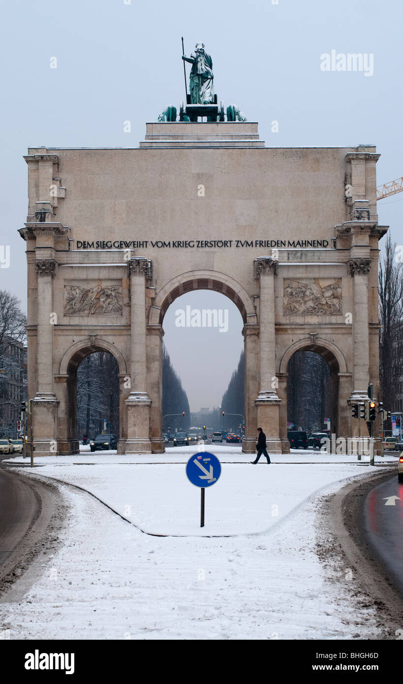 Victory Gate in Winter Stock Photo - Alamy