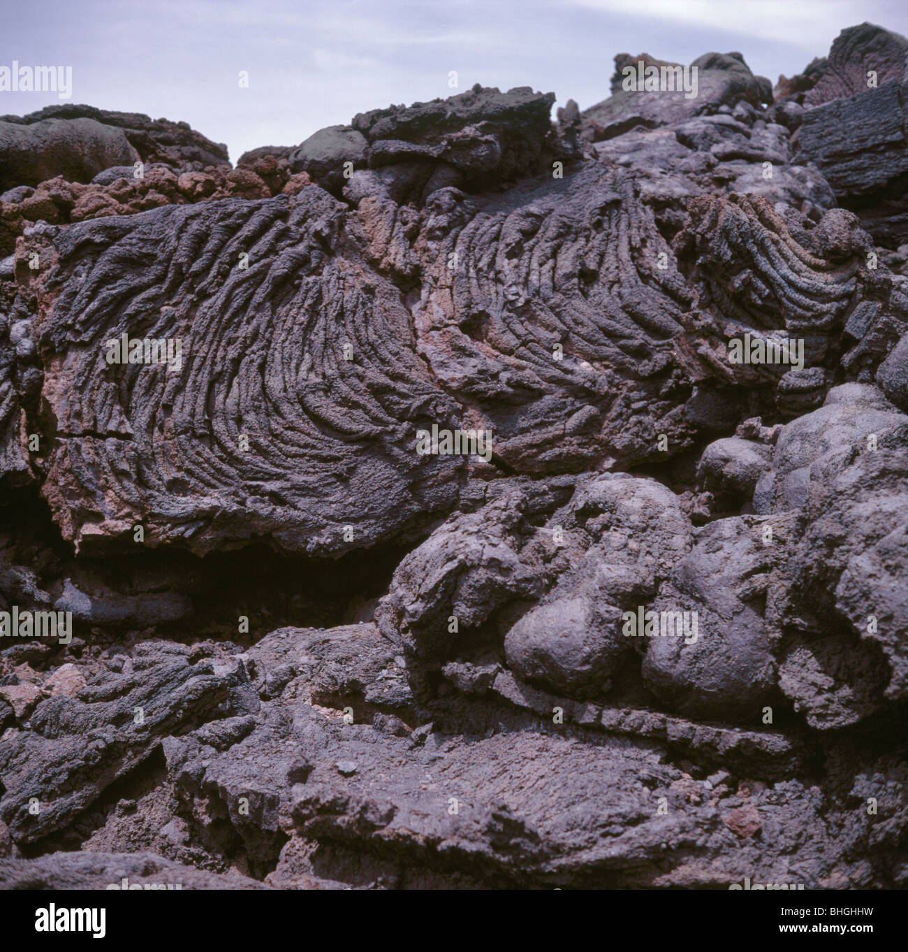 Hardened lava flow on Mount Etna, Sicily, Italy Stock Photo - Alamy