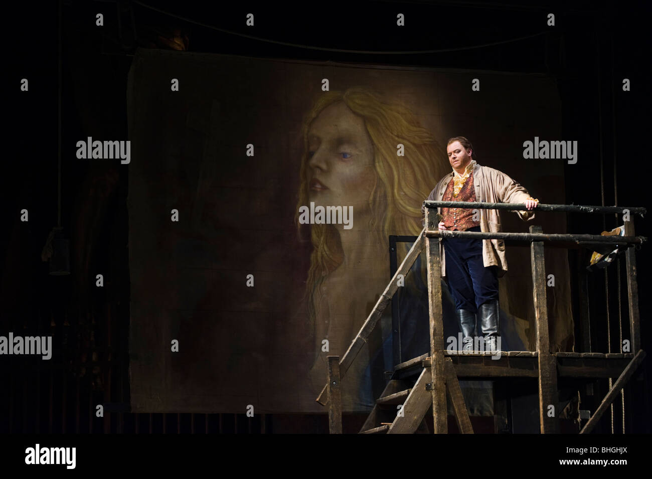 Welsh National Opera production of Tosca by Puccini, Cavaradossi ...