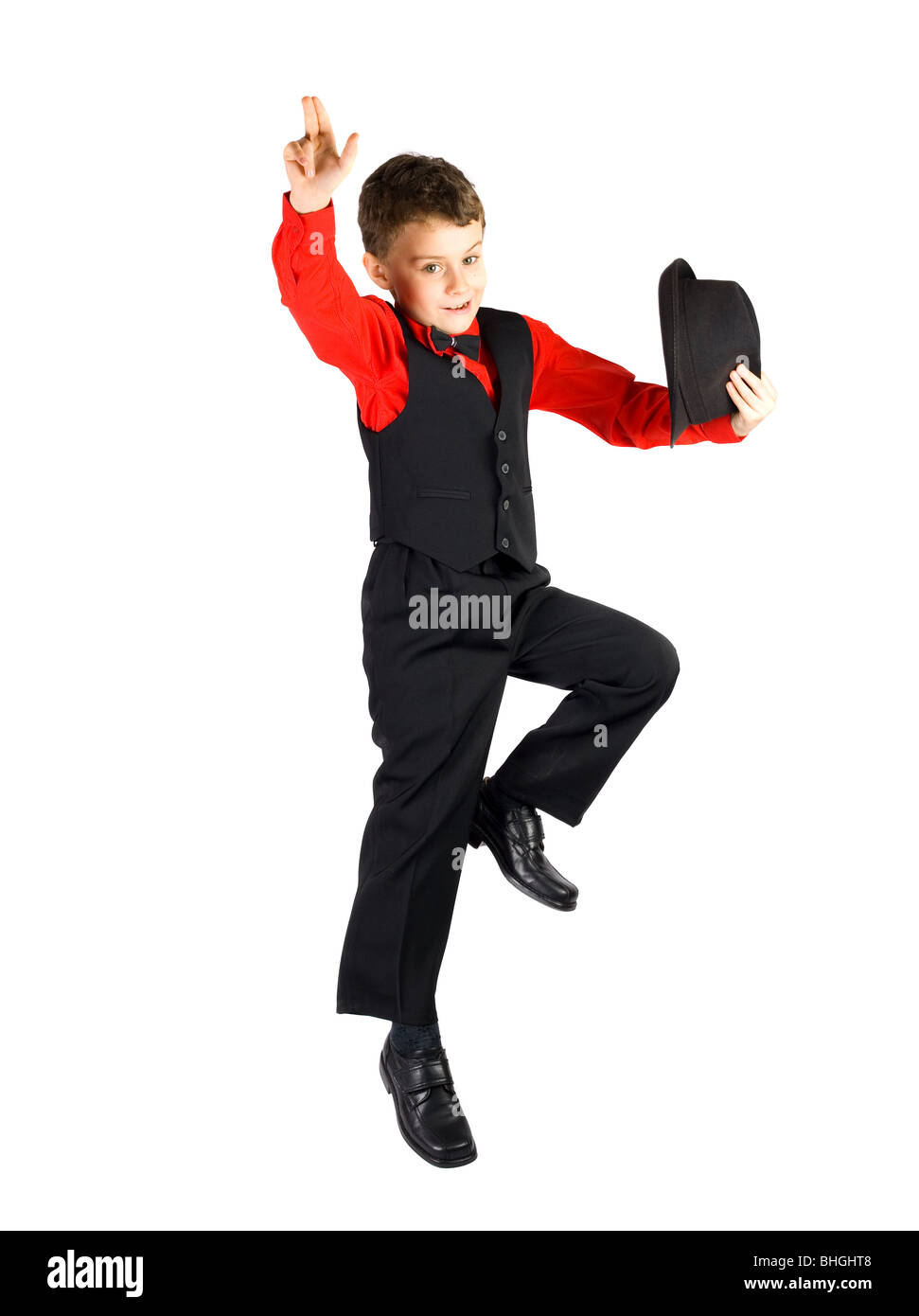 Gorgeous kid dancer, isolated on white background Stock Photo - Alamy