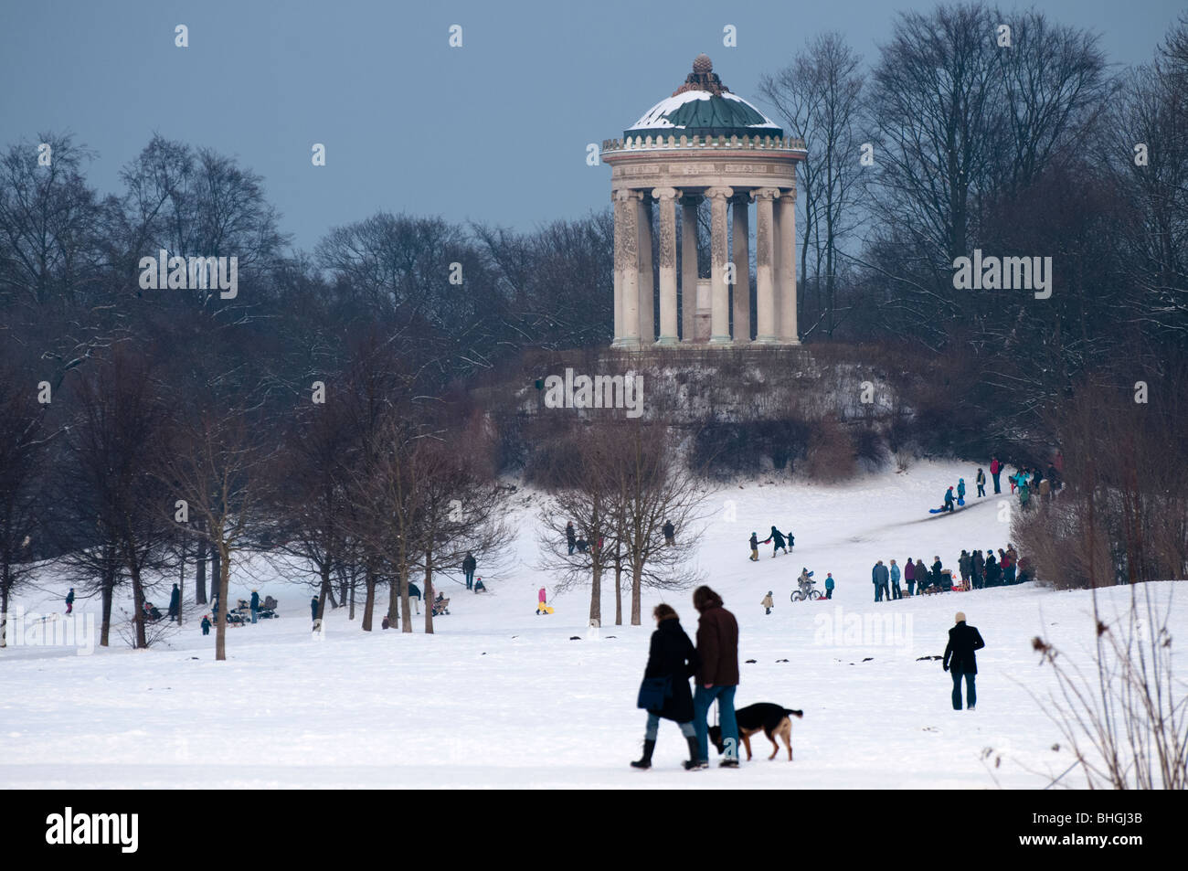 Winter English Garden Stock Photo - Alamy