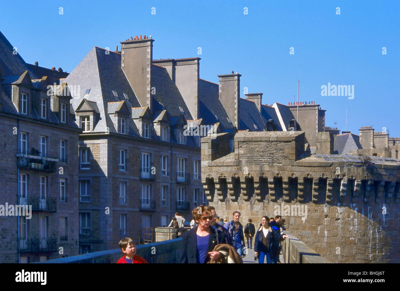 Walls of Saint Malo France Stock Photo - Alamy